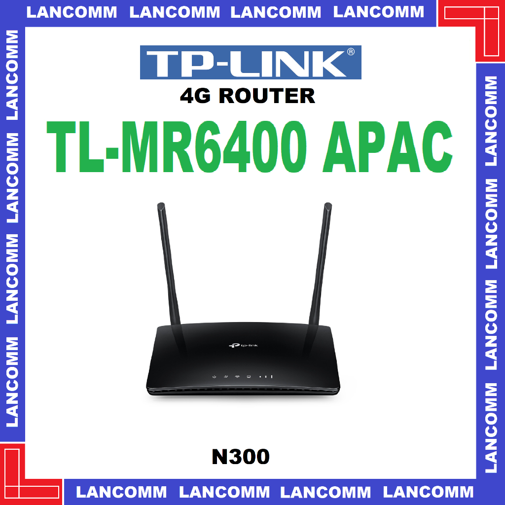 TP-LINK TL-MR6400 APAC 300Mbps Wireless N 4G LTE Router Modem | Shopee ...