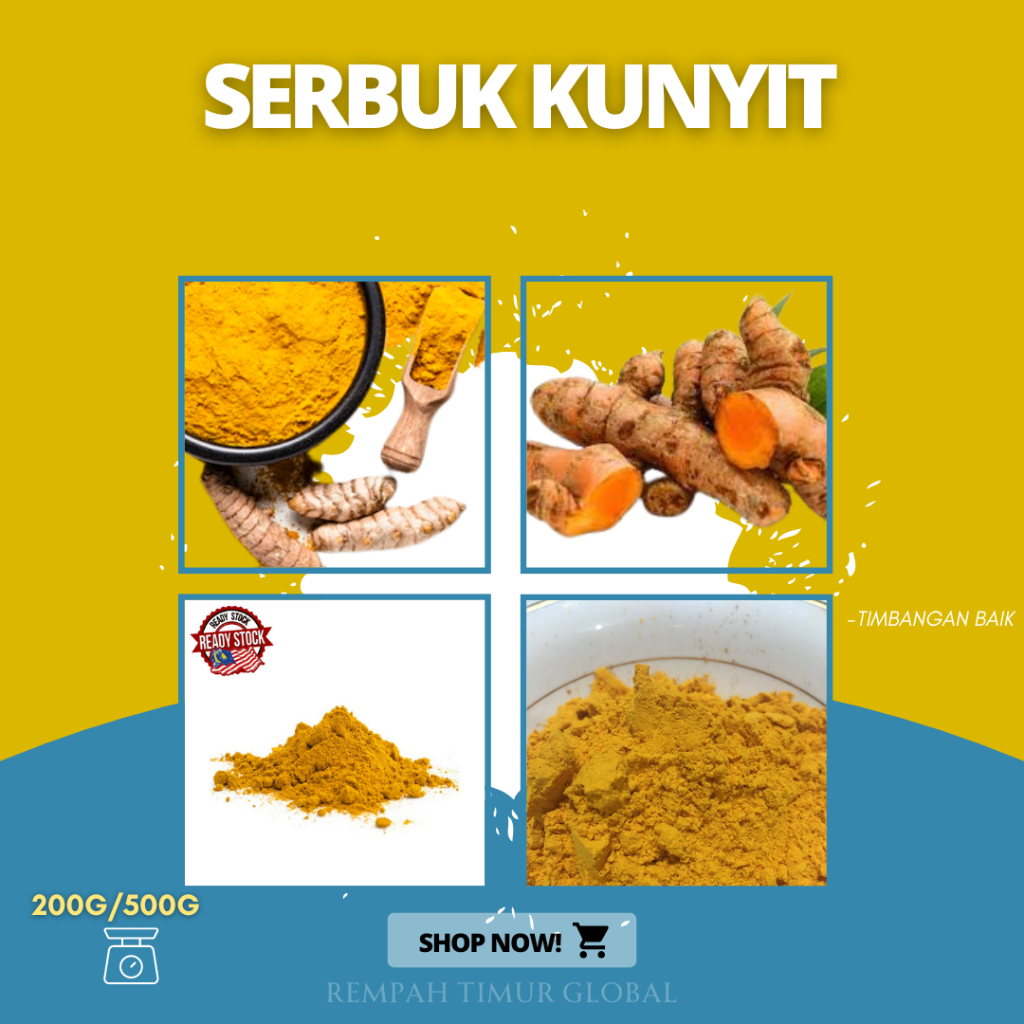 SERBUK KUNYIT ASLI TEMPATAN/KUNYIT/REMPAH KUNYIT.KUNYIT ASLI ( 200G ...