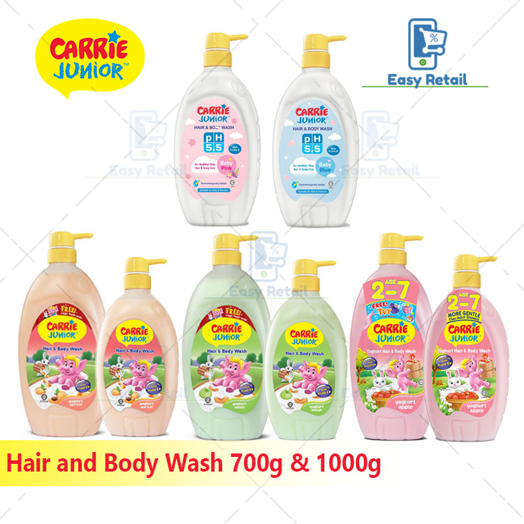 Carrie Junior Hair & Body Wash Age 2 -7 Baby Blue / Pink / Yoghurt ...