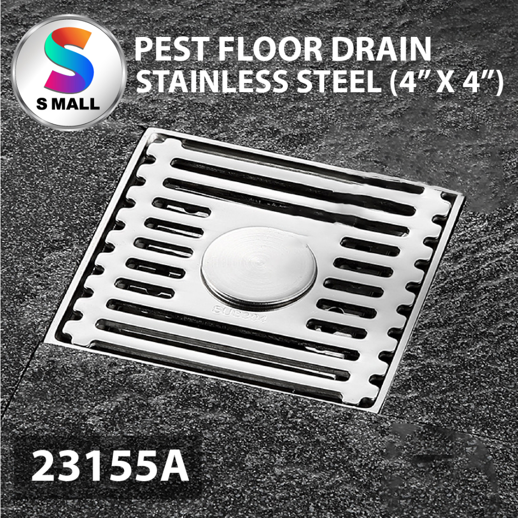 4 inch Bathroom Stainless Steel Pest Floor Drain Granting Trap with ...