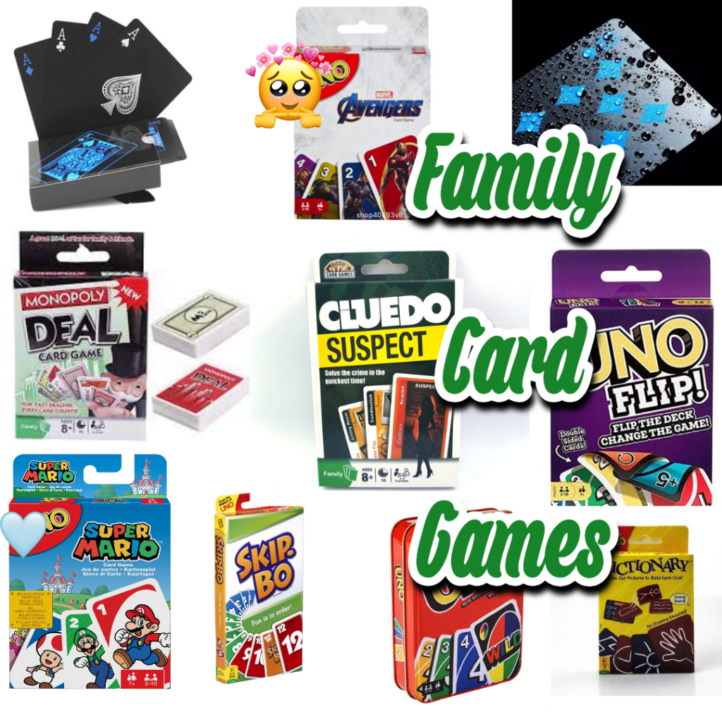 Family Card Games Waterproof PVC Poker Card Games Suitable for Fun ...