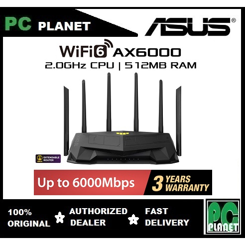 ASUS TUF-AX6000 Wi-Fi 6 TUF Gaming Router AX6000 AiMesh Extendable ...