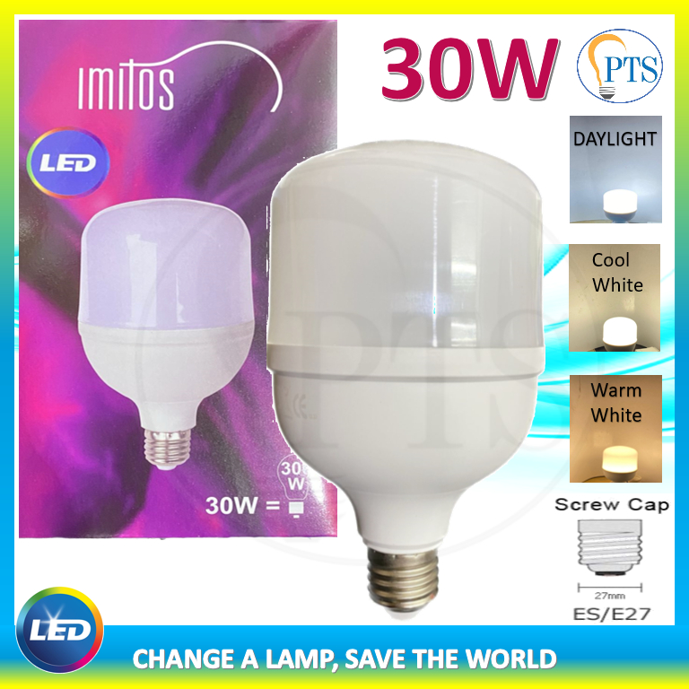 IMITOS LED 30W T Bulb E27 Daylight Coolwhite Warmwhite (6000K 4000K ...