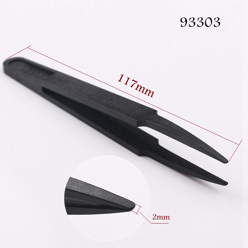 Anti-static Carbon Fiber Synthetic Plastic Straight Tweezer DIY Kit ESD ...