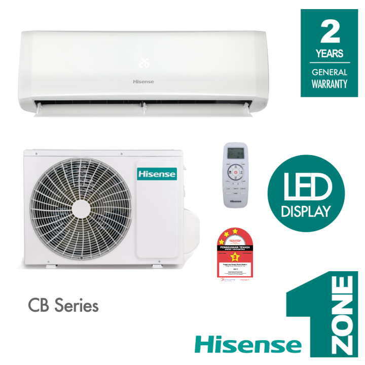Hisense 1.0HP Standard Non-Inverter Air Cond R32 AN09CBG 3 STAR ...