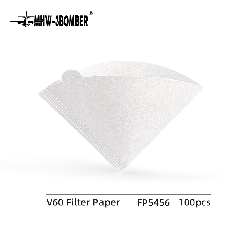 MHW-3BOMBER - 100pcs 40 pcs V Shape Filter paper Pour over filter paper ...