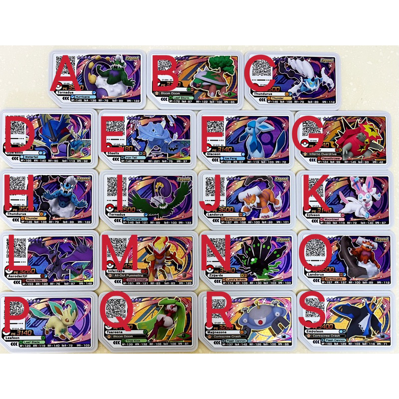 19pcs Set Pokemon Gaole Malaysia Lagend 3 Full Set 4⭐ Pokemon Monsters ...