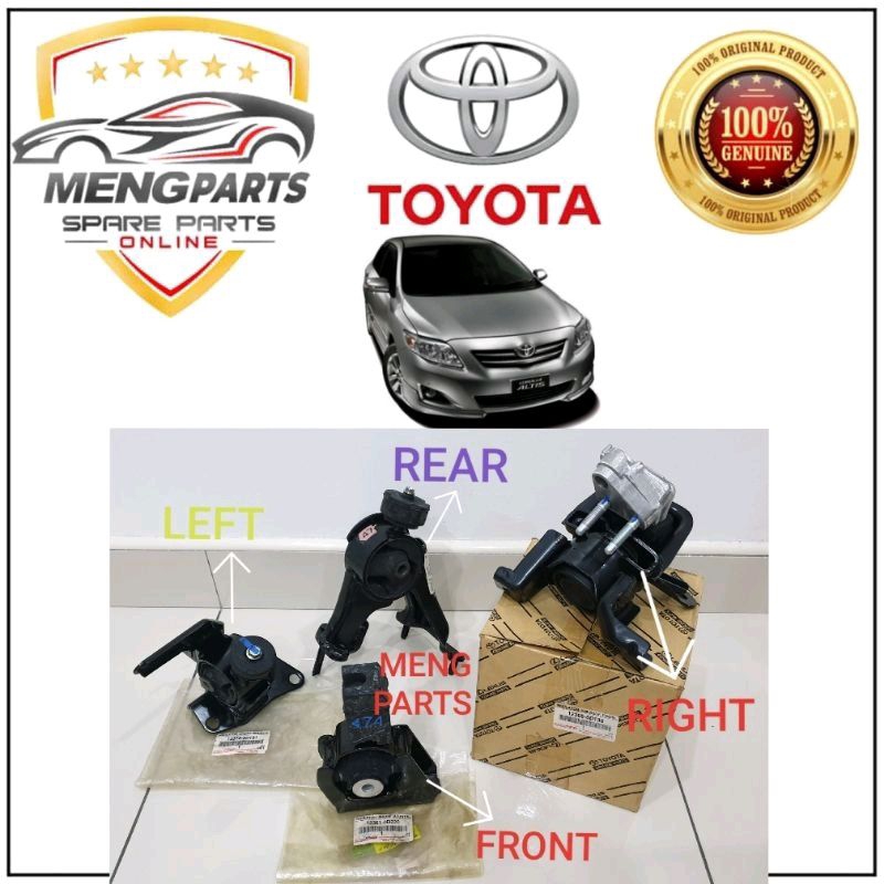 ORIGINAL TOYOTA ALTIS ZZE142 1.8 AUTO 2008Y-2010Y ENGINE MOUNTING 12361 ...