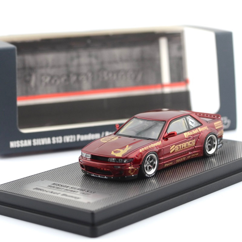 (NOT SEALED FOC PROTECTOR) INNO MODELS INNO64 1/64 NISSAN SILVIA S13 V2 PANDEM ROCKET BUNNY RED ...
