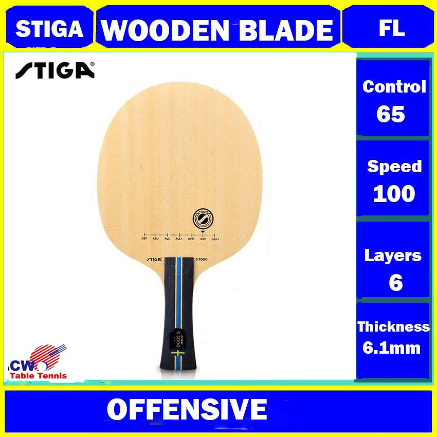 STIGA S3000 WOODEN BLADE TABLE TENNIS BLADE PING PONG BAT PING PONG ...
