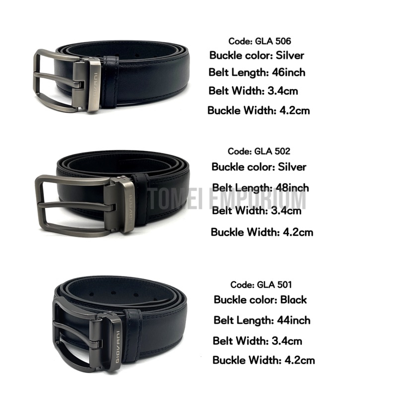 GIOVANI PU Leather Belt Men Suitable for Slack Belt Tali Pinggang Kerja ...
