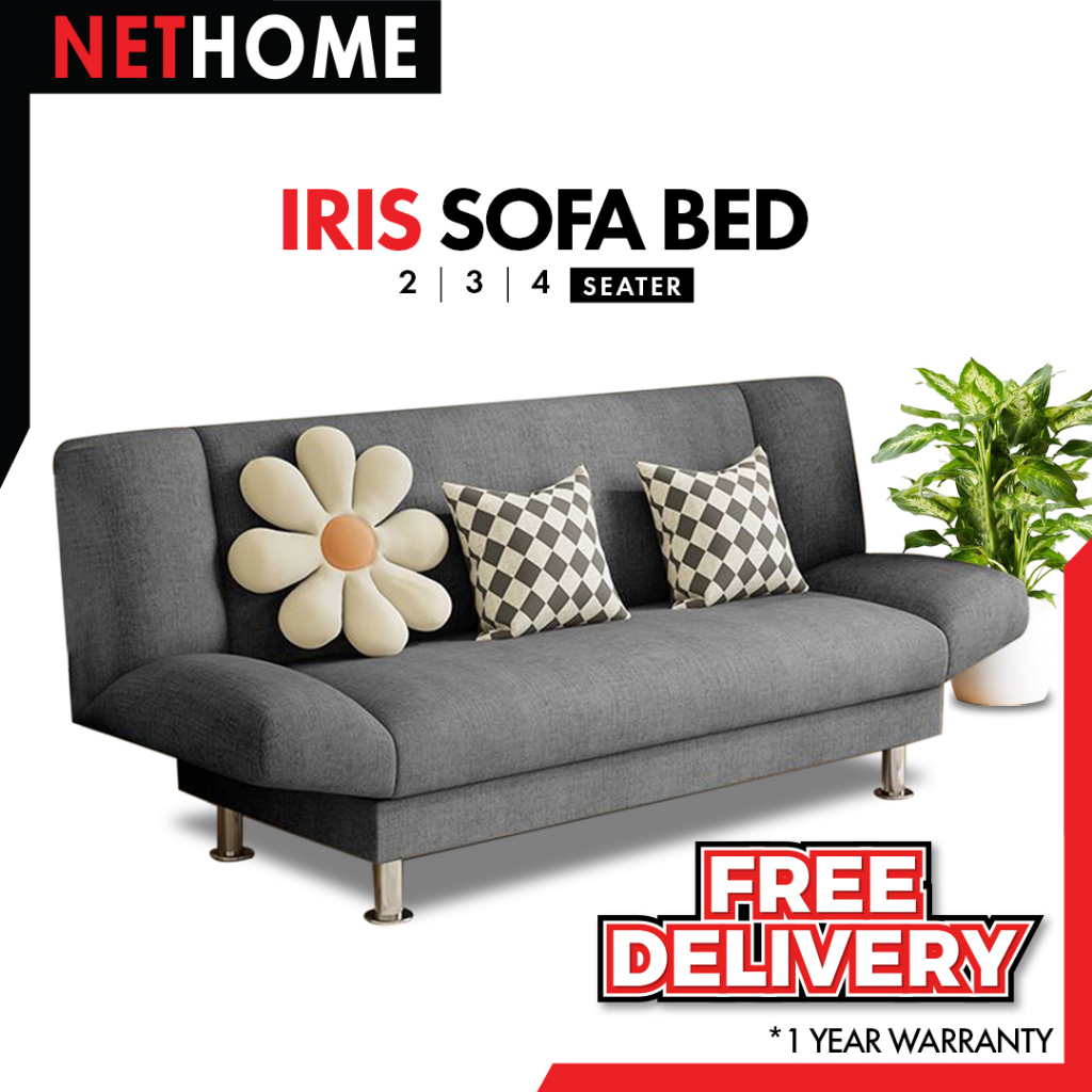 ⚡️NETHOME⚡️Iris Durable Foldable Sofa Bed, 2 Seater, 3 Seater & 4 ...