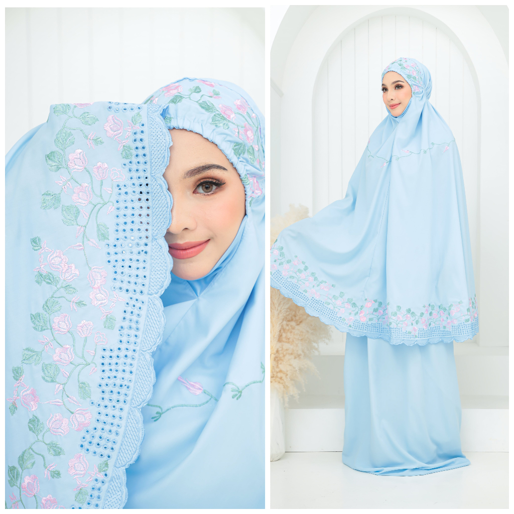 Telekung Cotton Sulam , Ready Stock Malaysia ,Mukena telekung ...