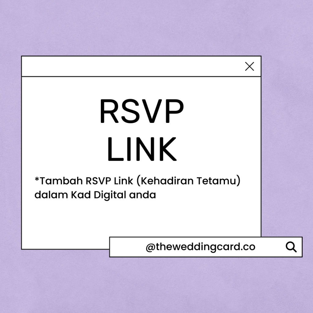 RSVP LINK UNTUK KAD DIGITAL MAJLIS KAHWIN TUNANG AQIQAH BIRTHDAY CUKUR JAMBUL | Shopee Malaysia