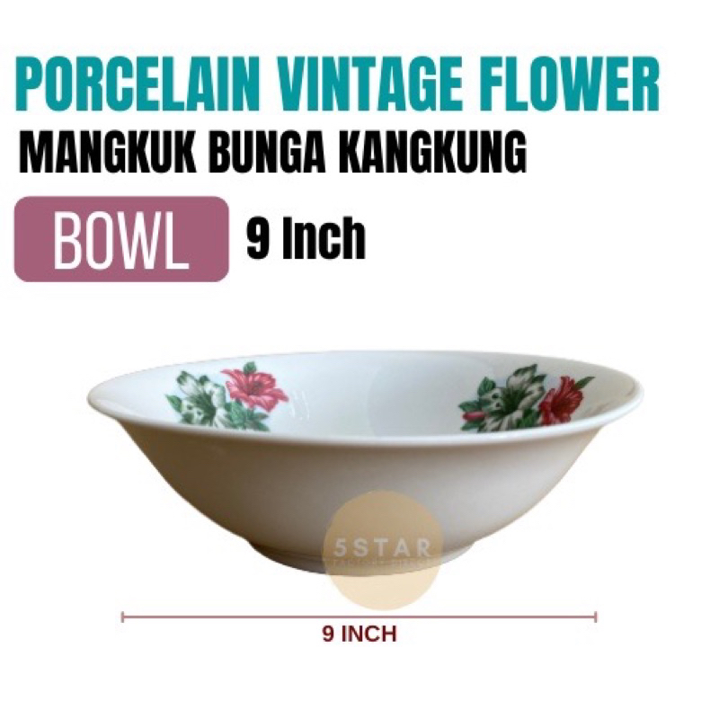 Mk.wares(6308)Pingan & Mangkuk Bunga Kangkung/Bunga Kangkung Plate&Bowl ...