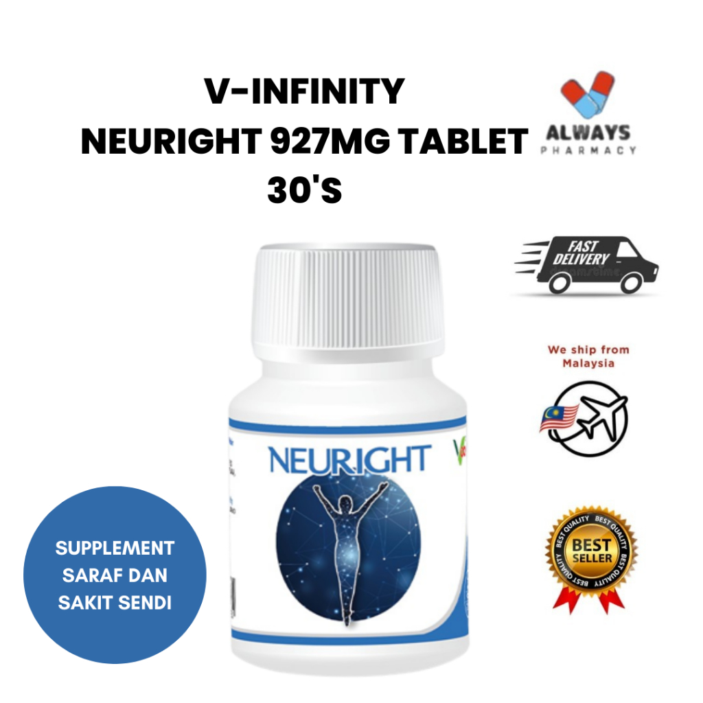 V-INFINITY NEURIGHT 927MG TABLET 30'S - UNTUK SARAF DAN SAKIT SENDI ...