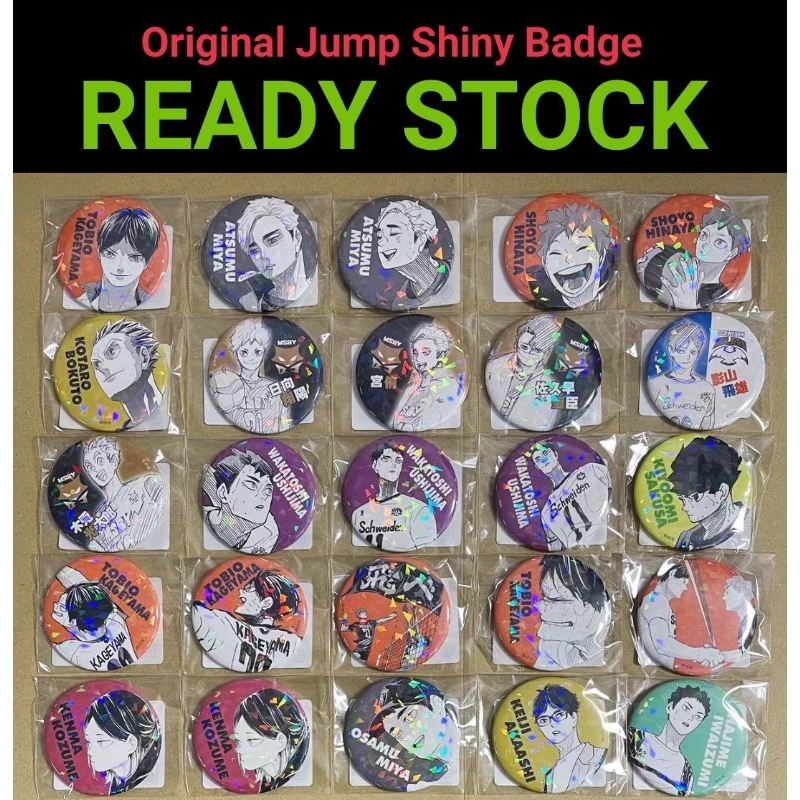2023 JUMP Haikyuu Badge Shiny Hinata Kageyama Can Badge Atsumu Bokuto ...