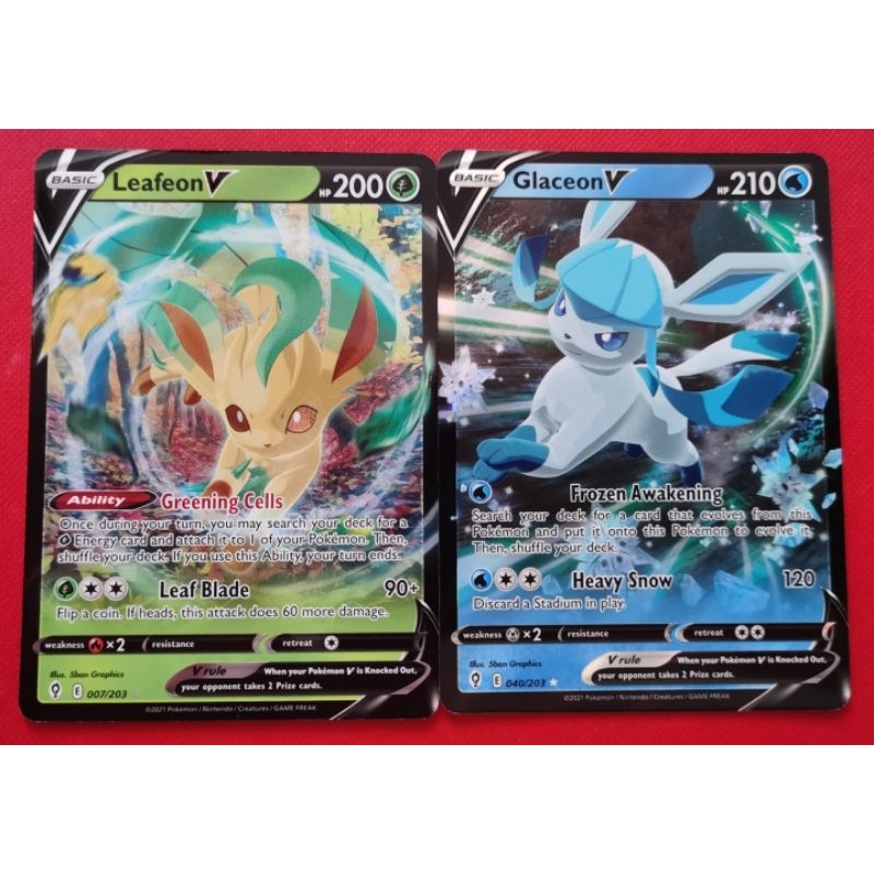 Pokémon TCG[set]🔥- Leafeon V / Glaceon V | Shopee Malaysia