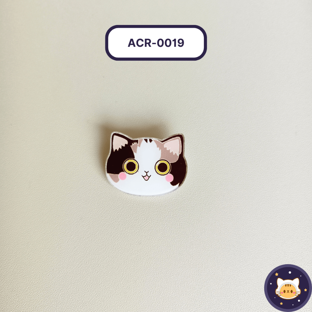 OYEN PLANET Small Cat Face Series Cute Cartoon Acrylic Brooch Pin ...