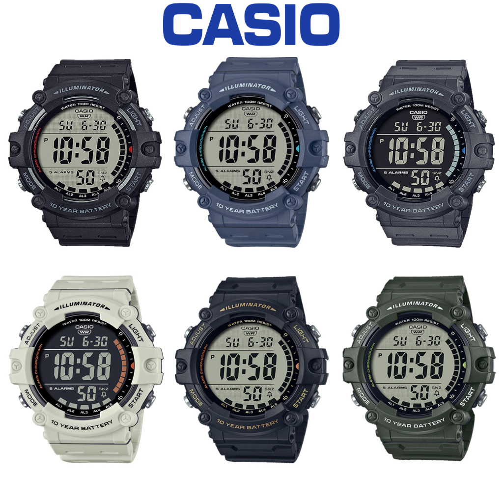Casio Digital Resin Band Man Watch AE-1500WH | Shopee Malaysia