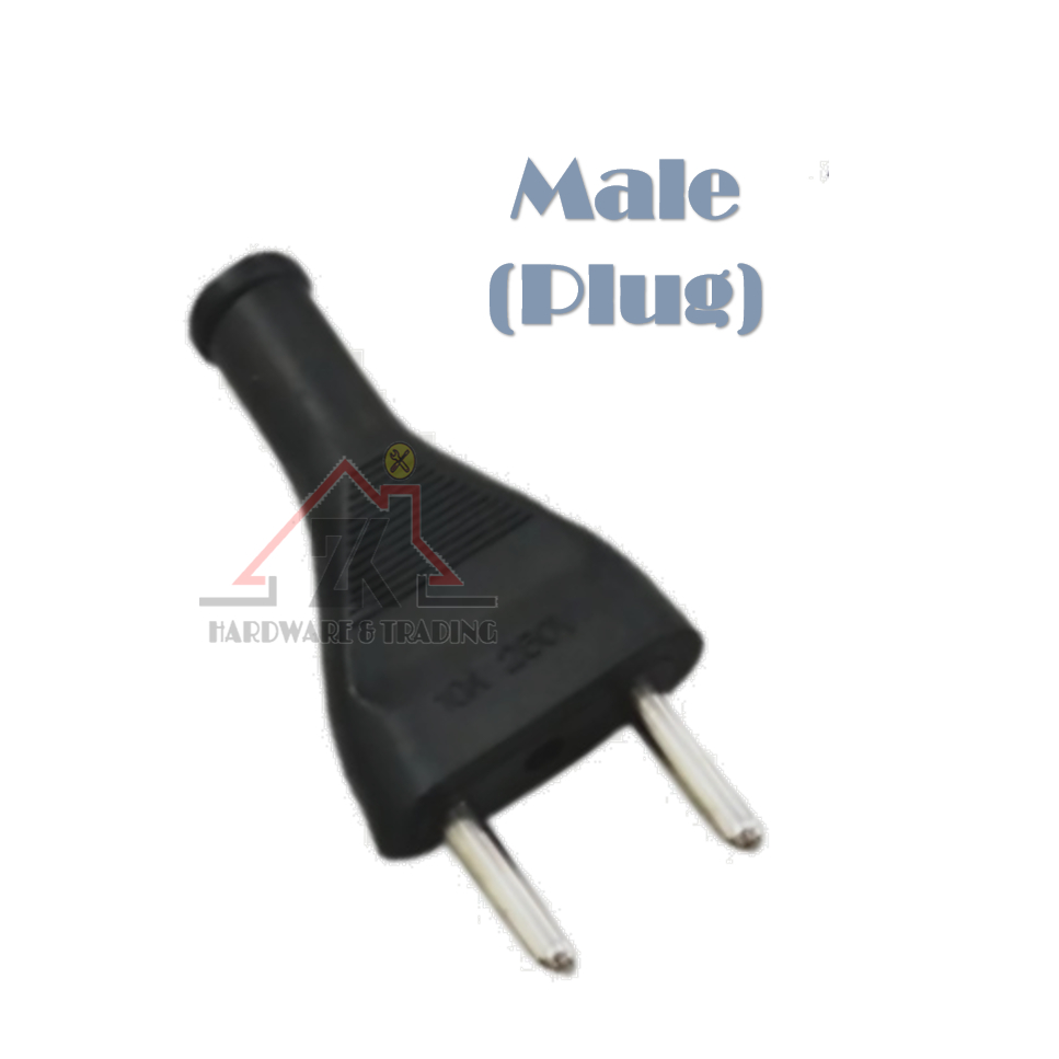 2 Pin Round Plug and Socket Male Plug 2 Pin Female 2 Pin Socket AC Plug ...