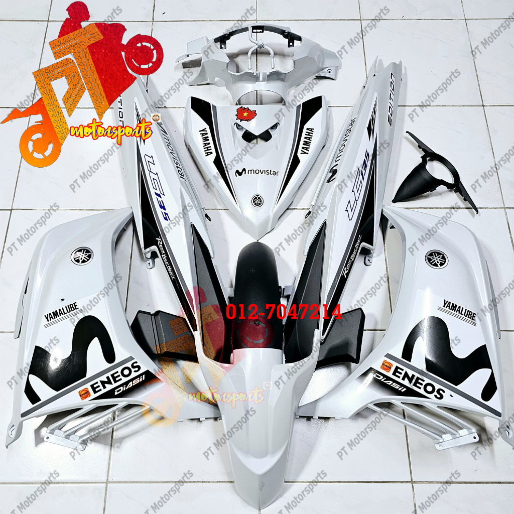 Yamaha LC 135 Cover Set White Movistar White M Hitam Vietnam Exciter V2 ...