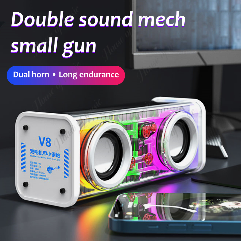 Bluetooth Speaker New Transparent Mech Audio TWS Two-Machine ...