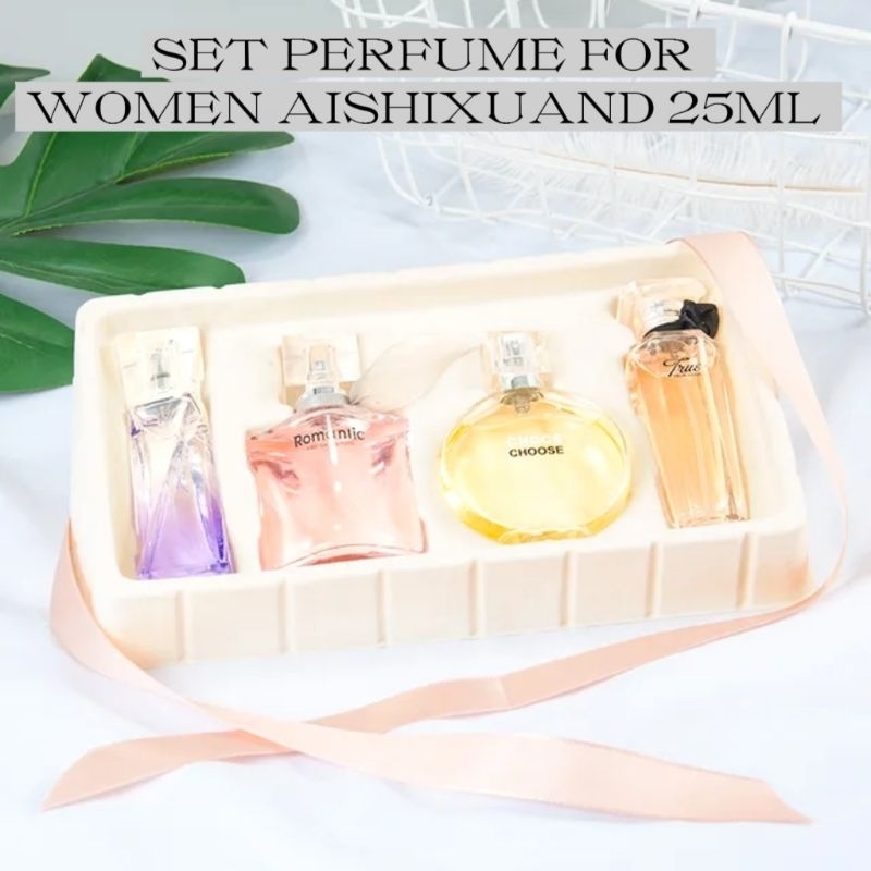4IN1 SET PERFUME FOR WOMEN | AISHIXUAND 4PCS | Shopee Malaysia