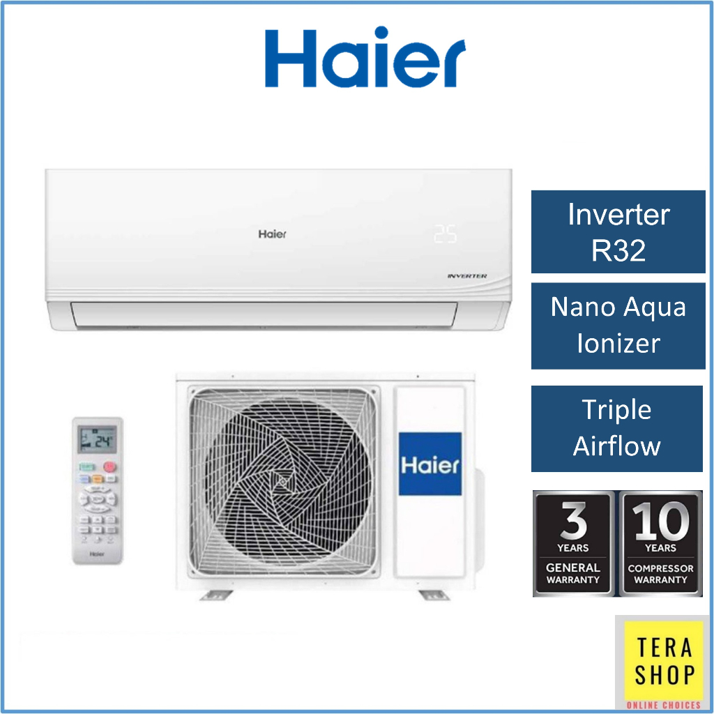 Haier HSU-10VQB22 1HP Inverter R32 Aircond Air Conditioner | Shopee ...