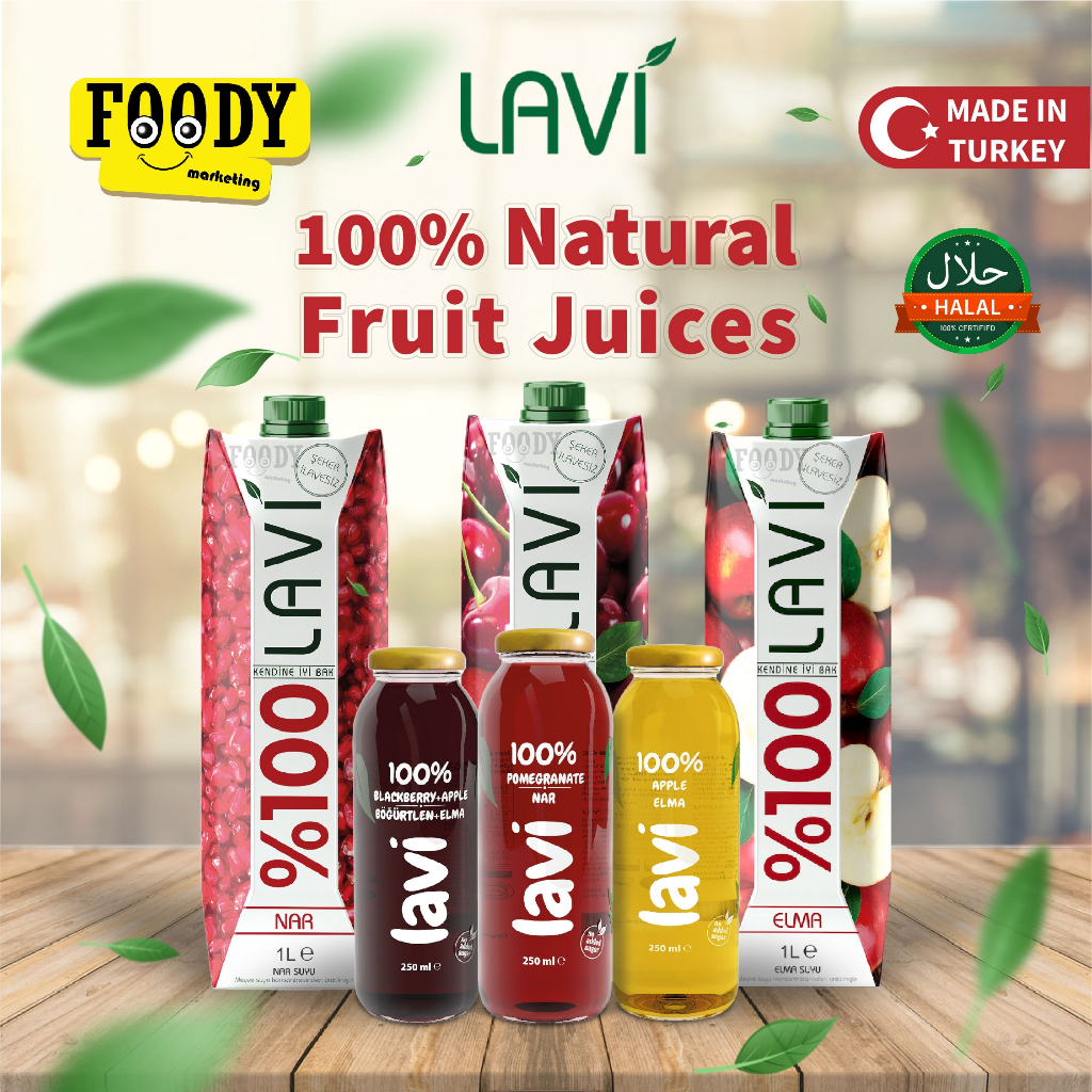 Natural Jus (250 ML / 1 L) | Fruit Juice Lavi 100% Natural Assorted ...