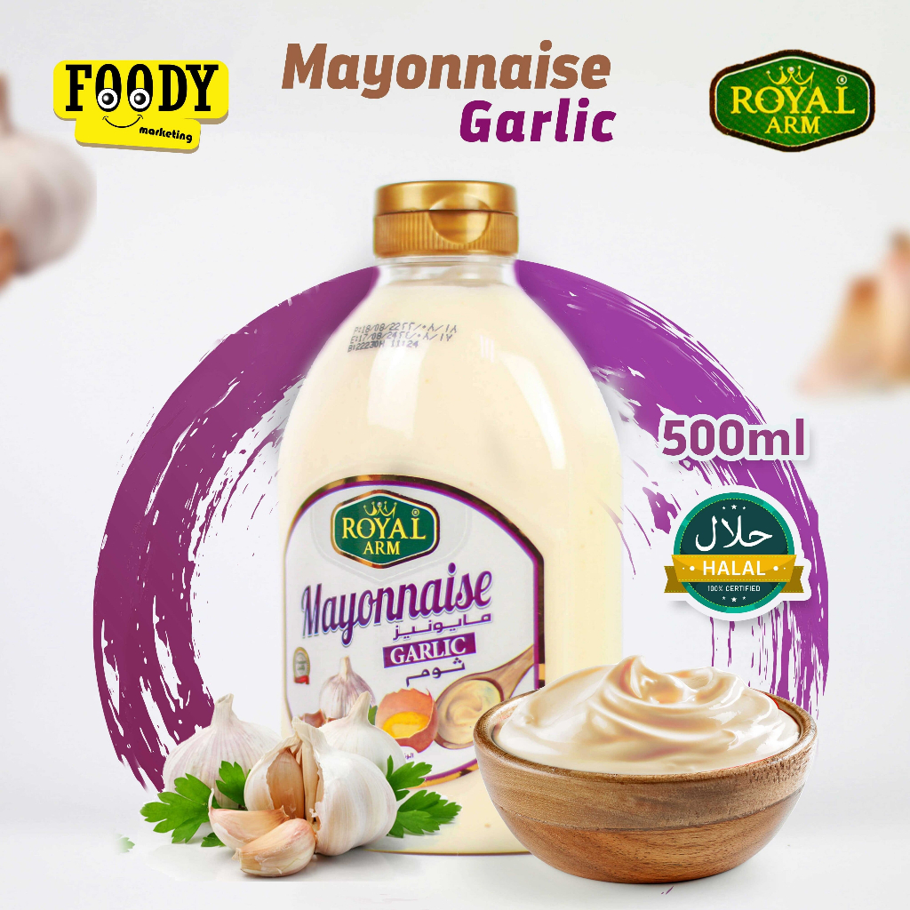 Sos Bawang Putih 500g | Royal Arm Mayonnaise 500g ( Red Pepper - Garlic ...