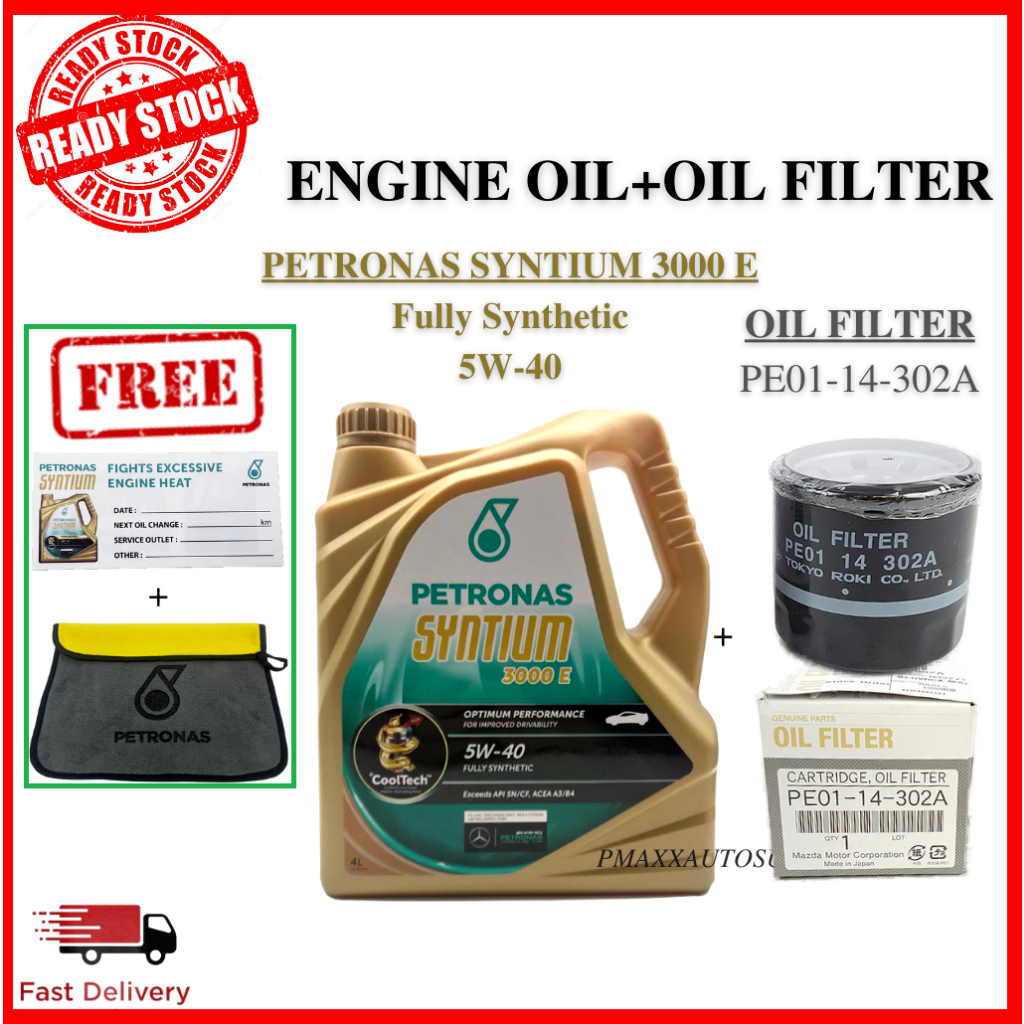 Petronas Syntium 3000 E 5W40 SN/CF Fully Synthetic Engine Oil 4L NEW ...