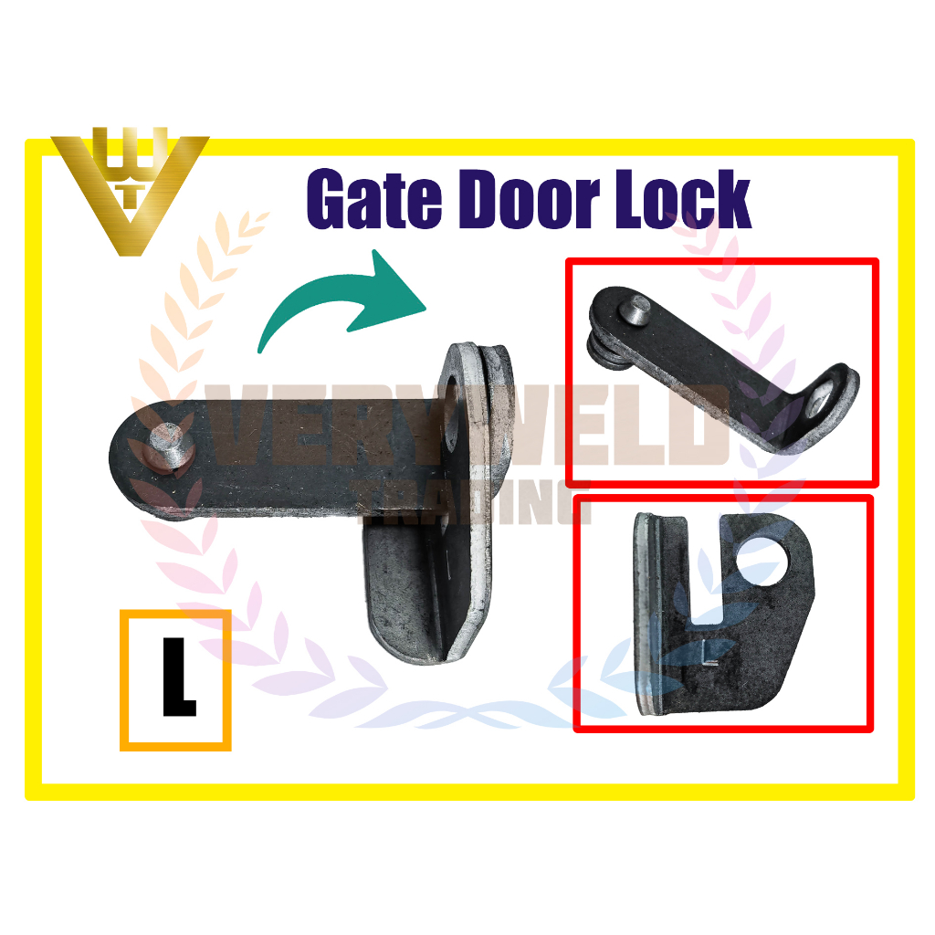 VERYWELD L Gate Door Lock / Welding Door Ear Lock / Pad Lock Hinge ...