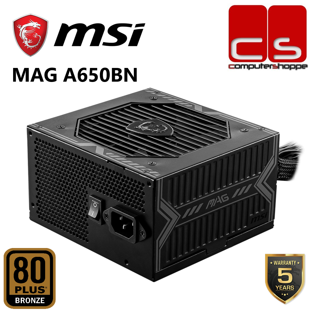 MSI MAG A650BN 80 Plus Bronze 650watt Power Supply | Shopee Malaysia