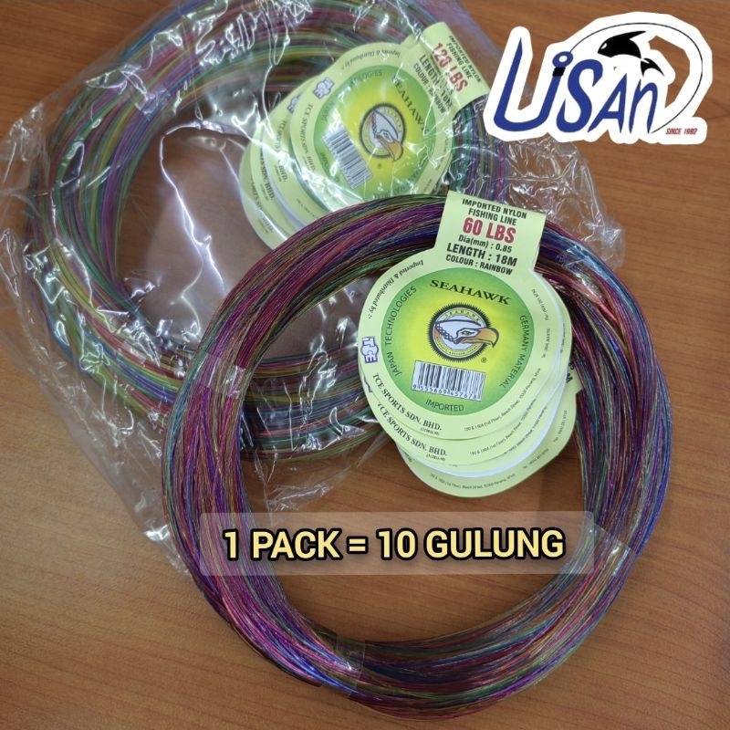 15lb - 200lb SEAHAWK Multicolour TALI TANGSI PADU NYLON TALI PERAMBUT ...