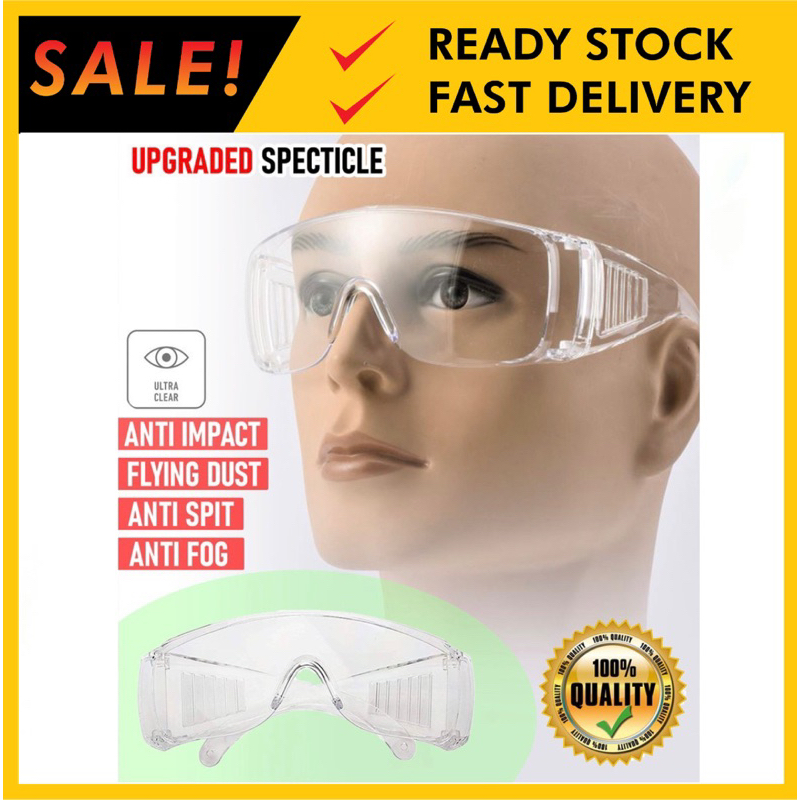 Safety Spectacle Lab Eye Protection Anti-Fog Safety Goggles | Shopee ...