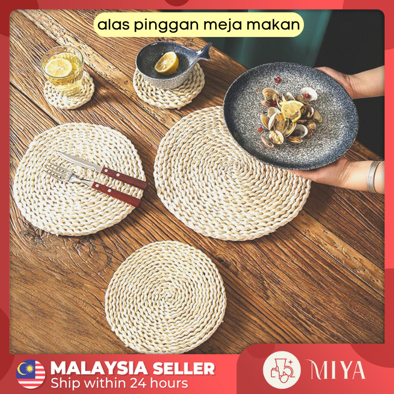 Rotan Alas Pinggan Meja Makan Round Table Placemat For Dining Table ...