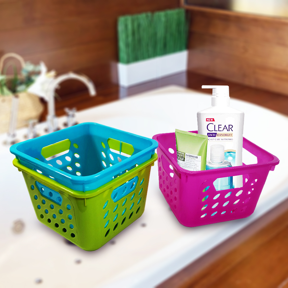 Plastic Square Multipurpose Portable Storage Shampoo Utility Basket ...