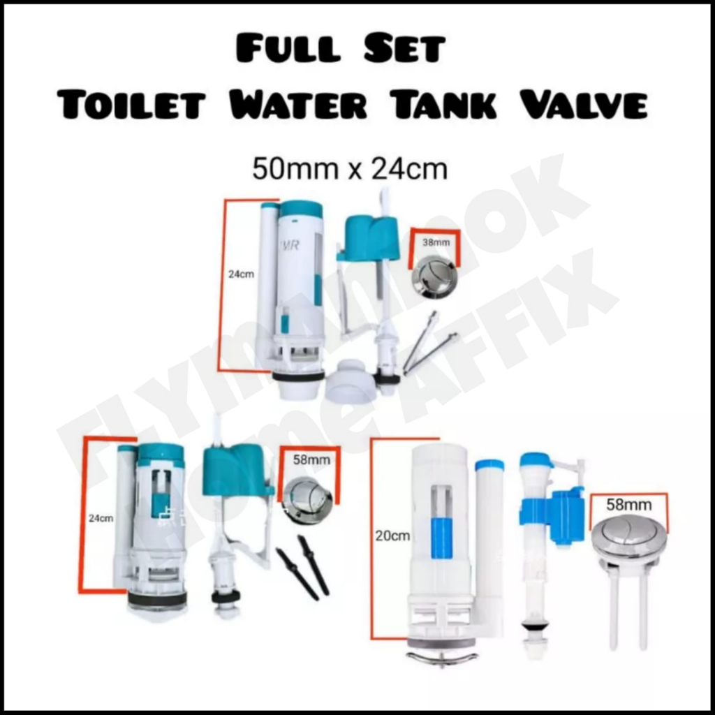 0034 50MM Full Set Toilet Water Tank Valve Toilet Water Tank Flush ...