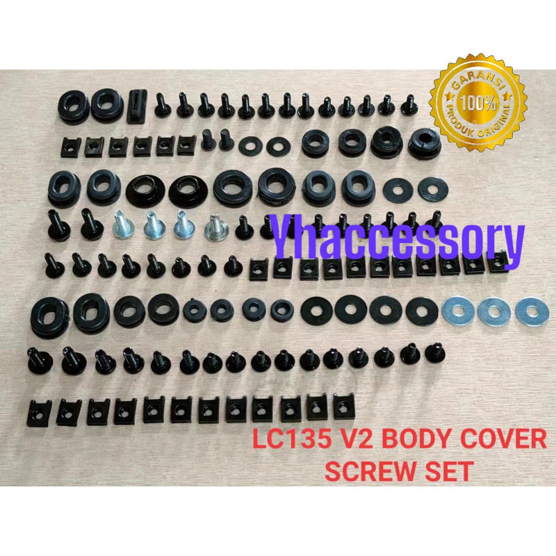 YAMAHA LC135 v1 V2 V3 V4 V5 V6 V7 LC 135 COMPLETE FULL BODY COVER SCREW ...