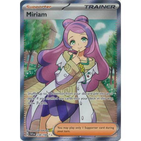 Pokemon tcg Miriam - 238/198 - Full Art Secret Rare Scarlet & Violet ...
