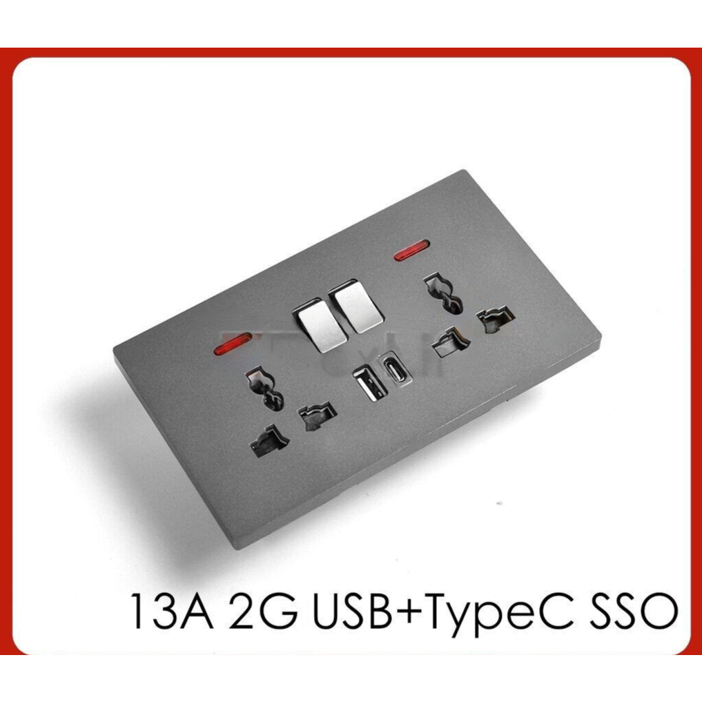 (SIRIM)【LINIER ULTRA SLIM】 Switch Socket Modern Wall Switches SPACE ...