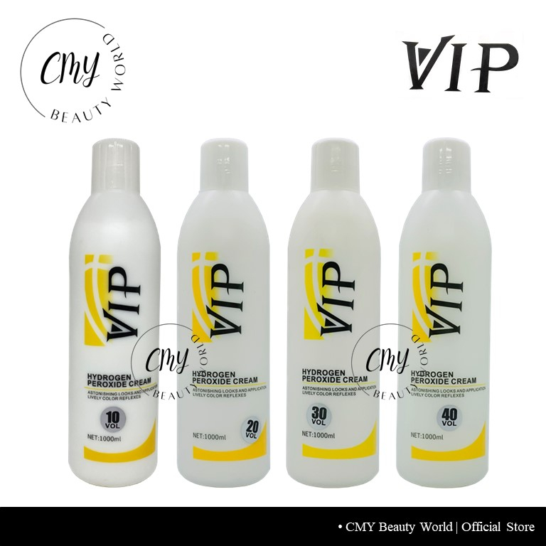 VIP Professional Hydrogen Peroxide Hair Dye Developer Cream - 1000ml (3 ...