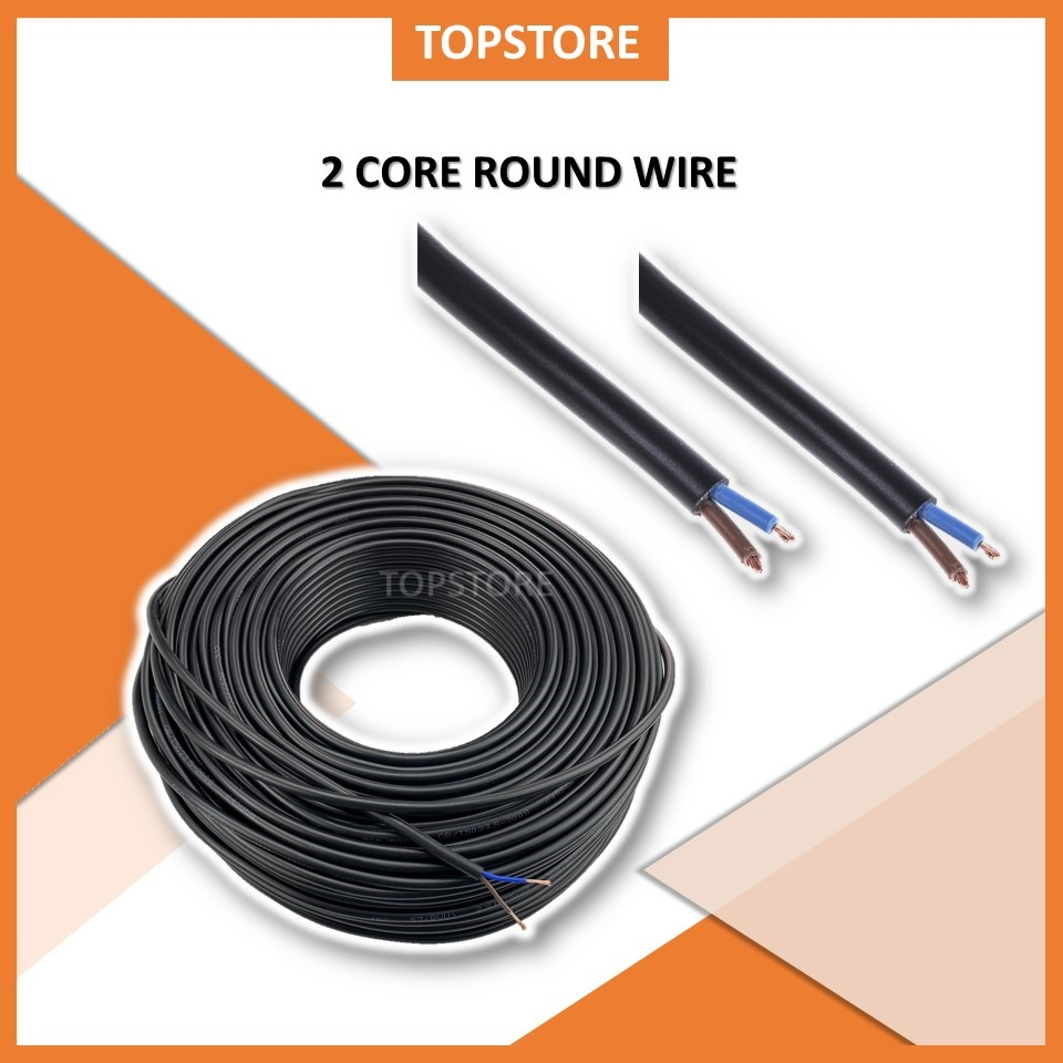 TOPSTORE 2 Core Wire Electric Wire Wayar Cable PVC Cord Pendant Light ...