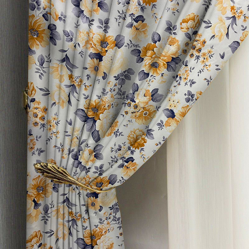 Langsir Sarona (HOOK) Ready Made Curtain / Langsir Bercorak Bunga ...