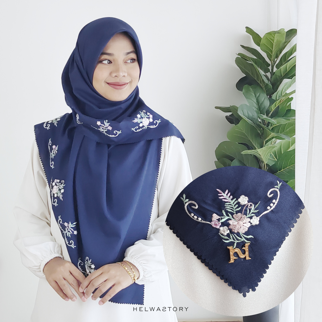 Tudung Sulam Bidang 50 Aésya, Aféya, Althéa Embroidery Tudung Bawal ...