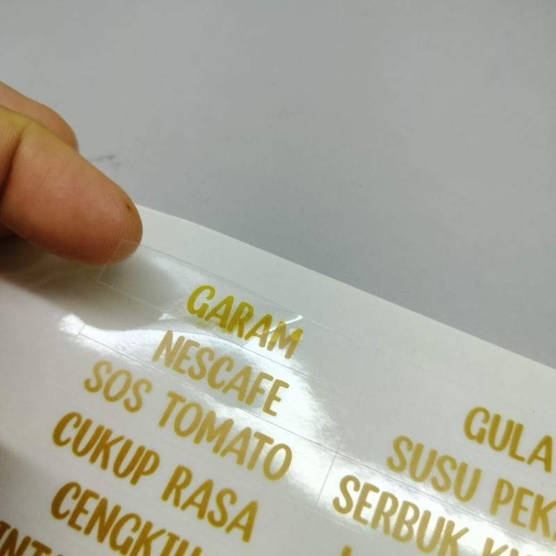 Sticker Dapur Label Tag Stiker Nama Barang Rumah Kitchen Organiser ...