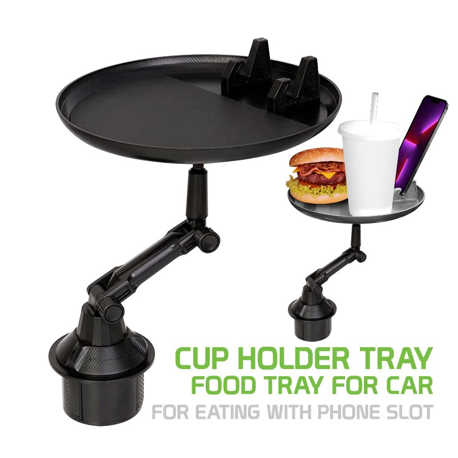Cup Holder Tray H-12 for Car, Food Tray for Car Cup Holder with Phone ...