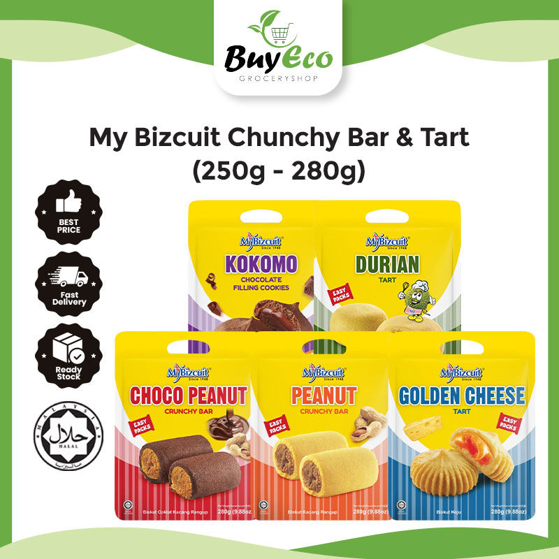 My Bizcuit Chunchy Bar & Tart (250g - 280g)Biscuit Cookies Biskut 饼干 ...