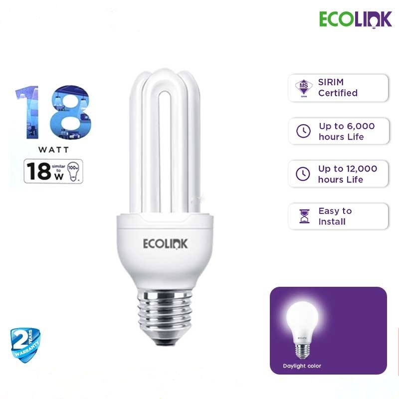 Ecolink 18W E27 Essential Daylight Led Light Bulb | Shopee Malaysia